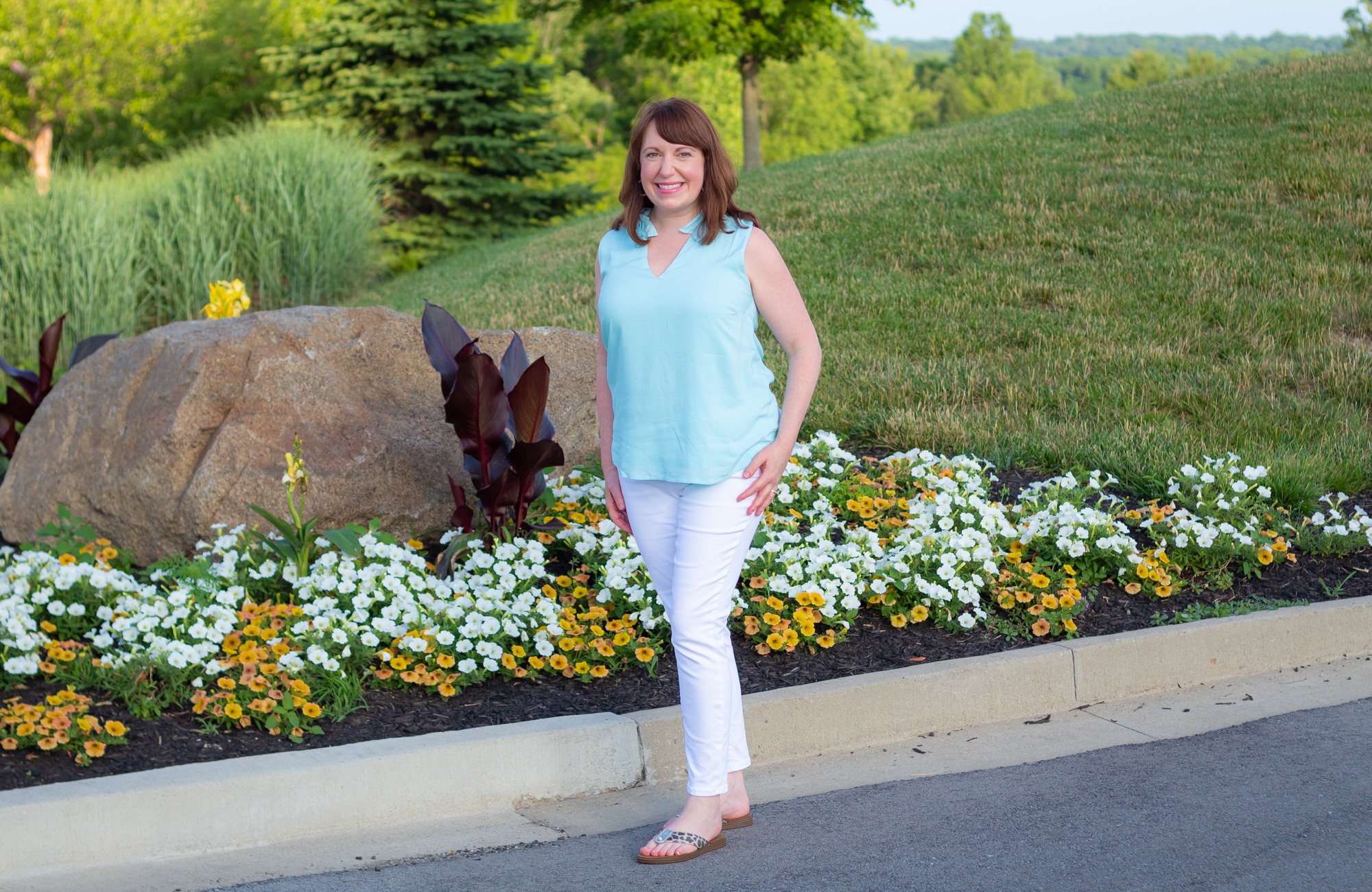 Ruffled V-Neck Top - Dressed in Faith
