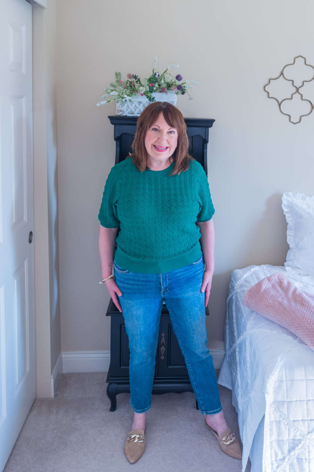 Green Wedge Sweater – Dressed in Faith